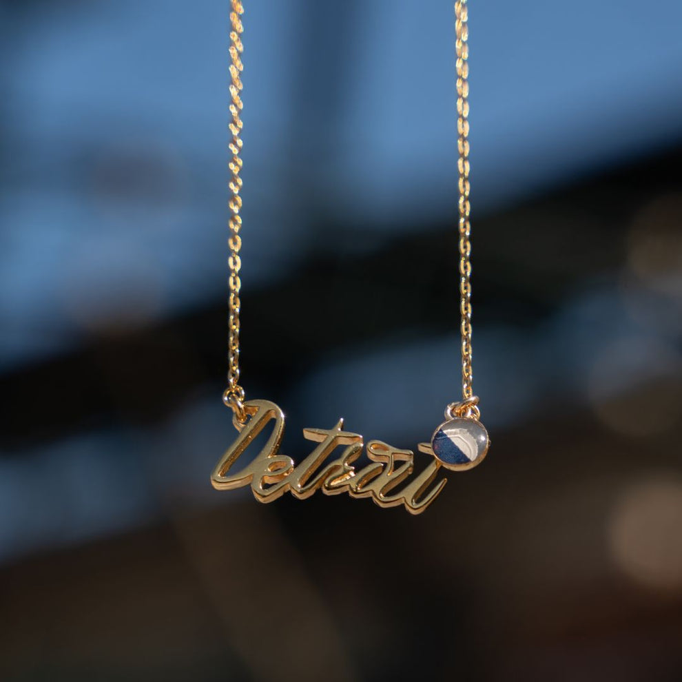 Detroit Necklace Comerica Park Edition | Gold – Rebel Nell
