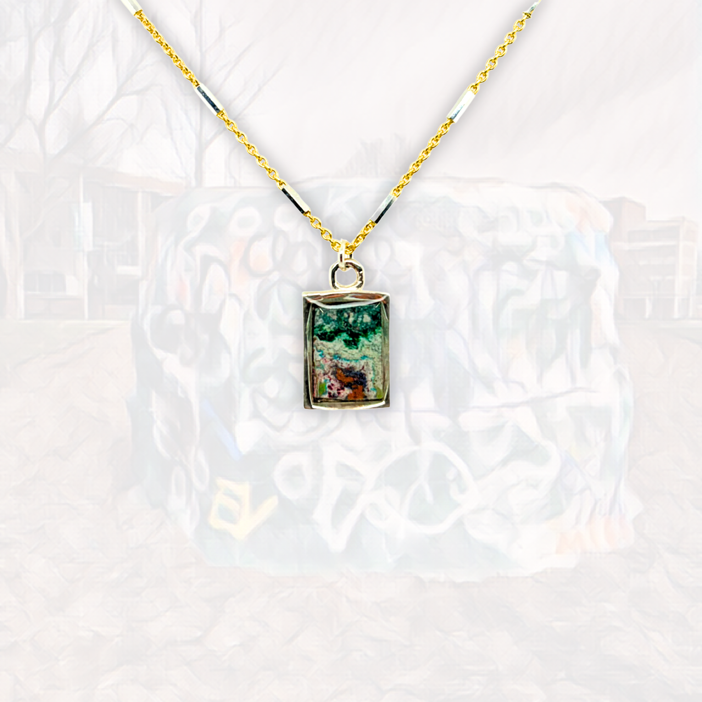 Morgan Necklace | Mixed Metal, gold and silver, Michigan State – Rebel Nell